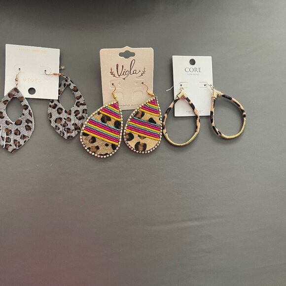 Jewelry | Animal Prints Earring Bundle | Poshmark